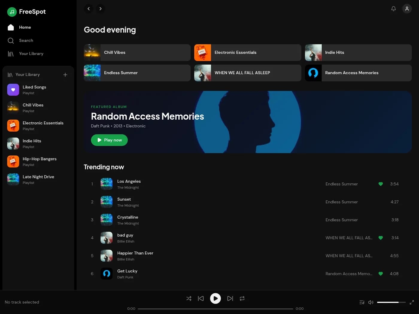 FreeSpot Music Player