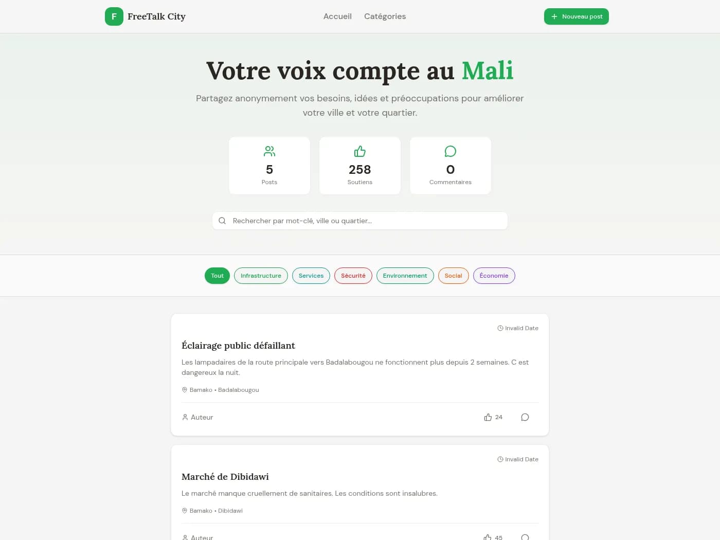 FreeTalk City Platform