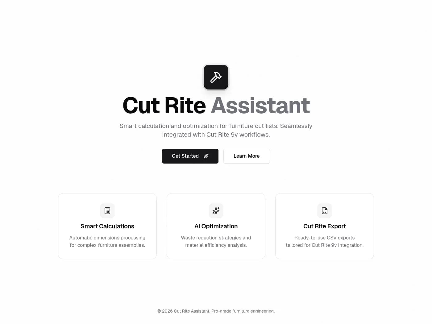 Cut Rite Furniture Assistant