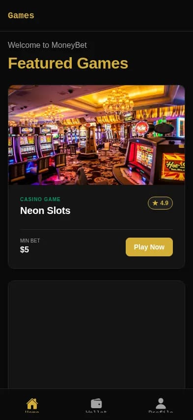 MoneyBet Games App