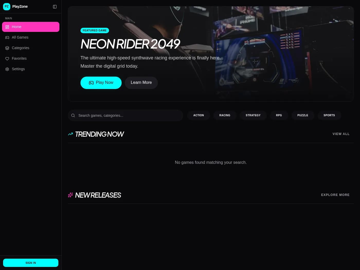 PlayZone Web Arcade