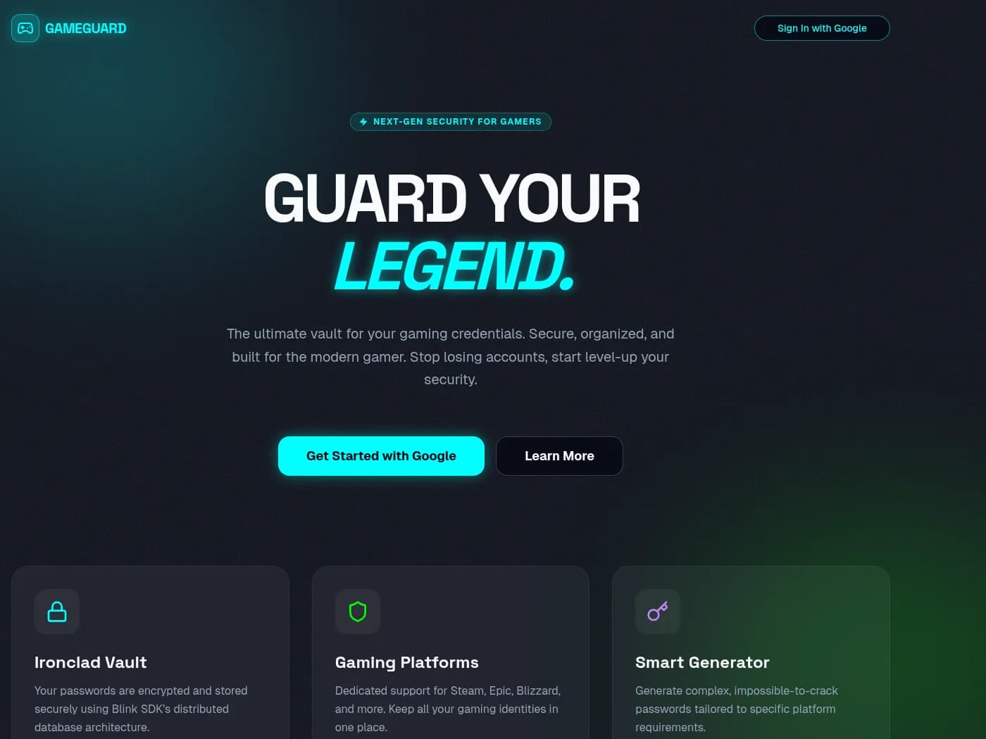 GameGuard Password Vault