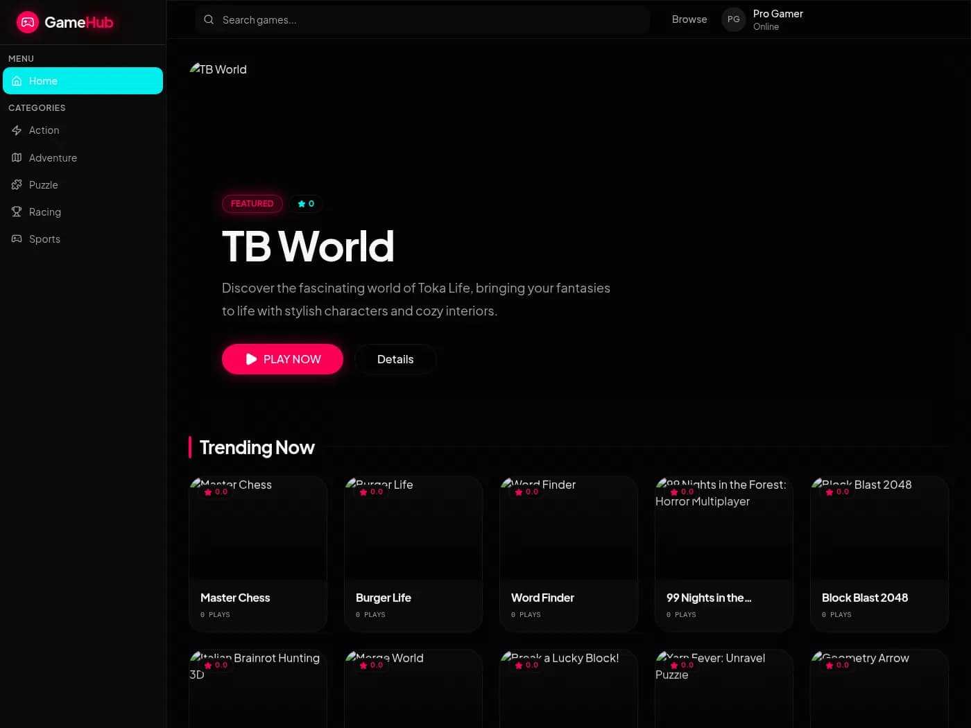 GameHub Showcase