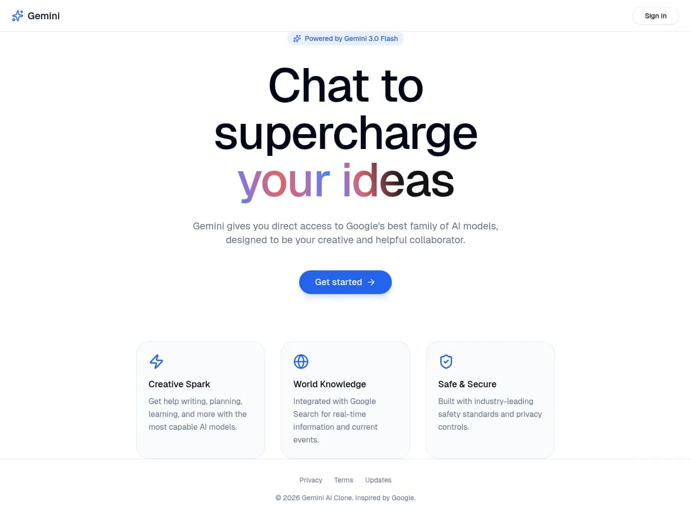 Gemini Chat Clone