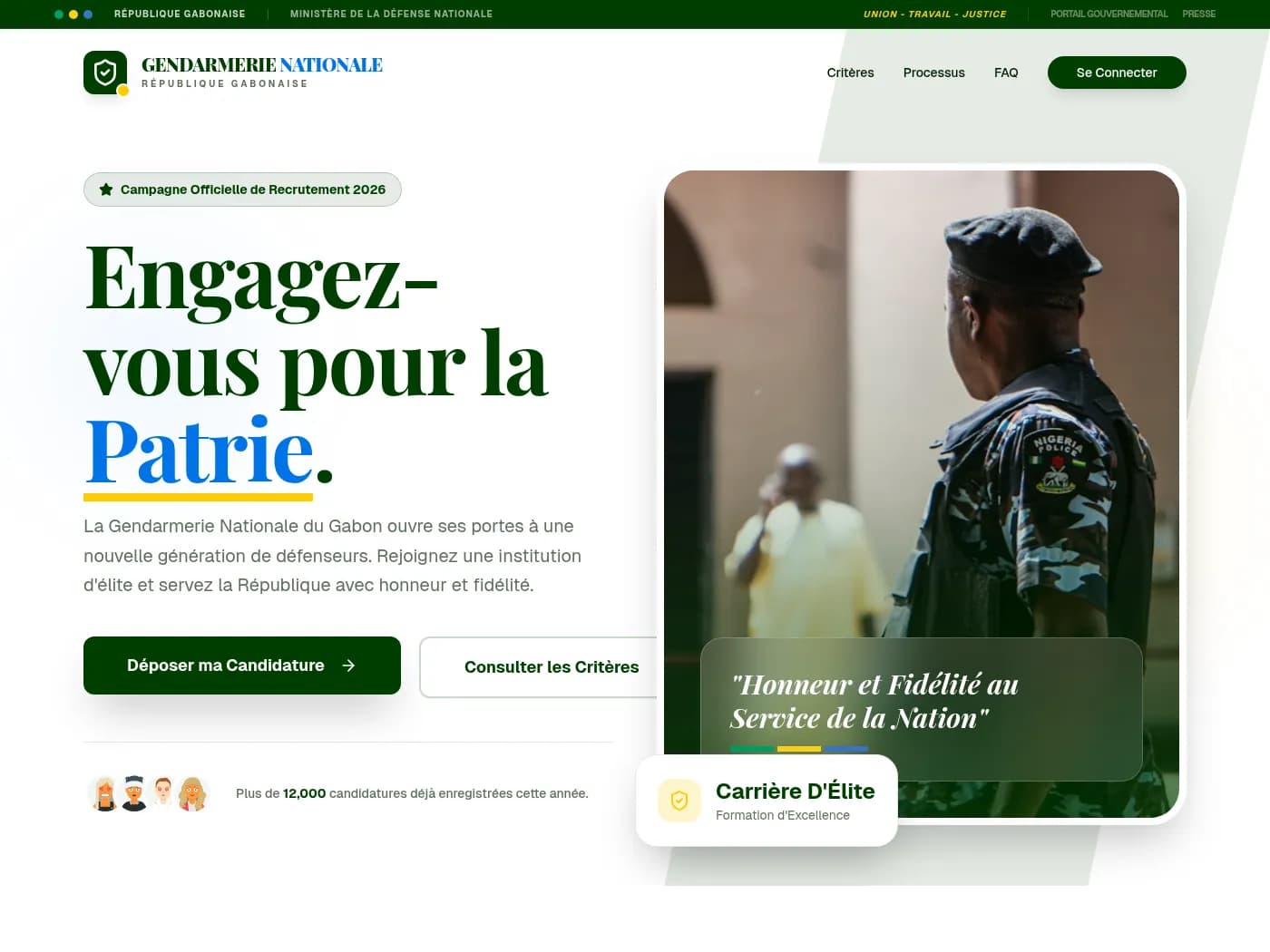 Gendarmerie Recruitment Hub