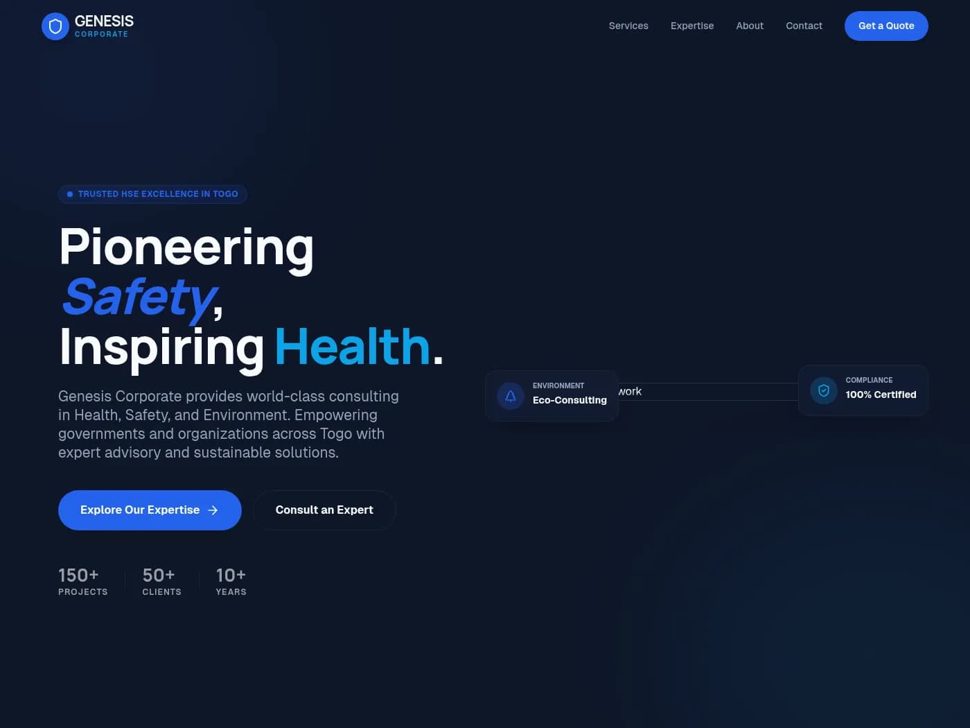 Genesis Corporate Webpage