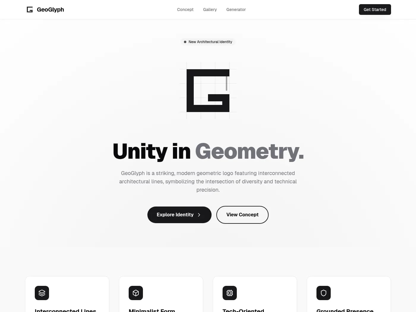 GeoGlyph Logo Design