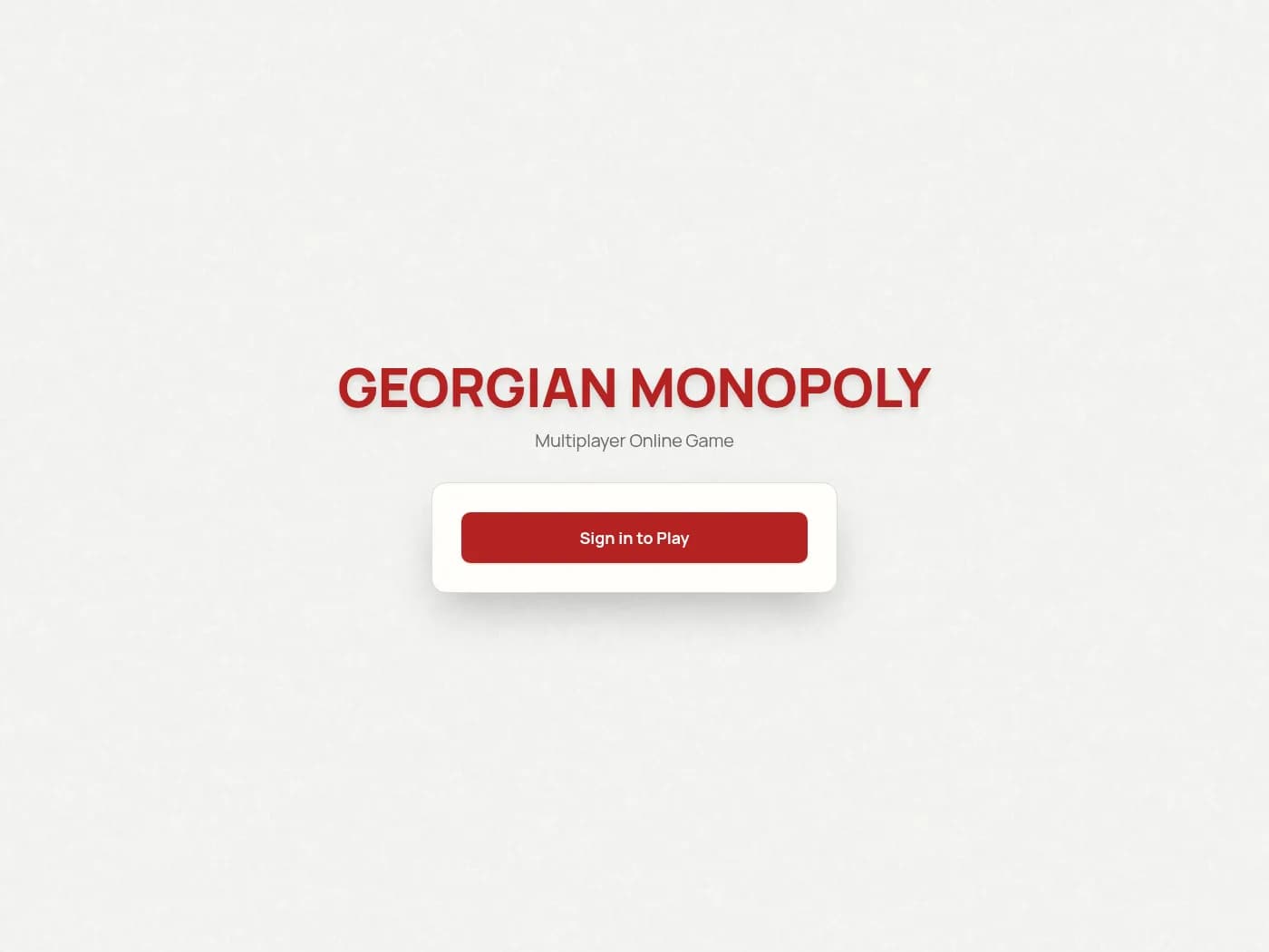 Georgian Monopoly Online