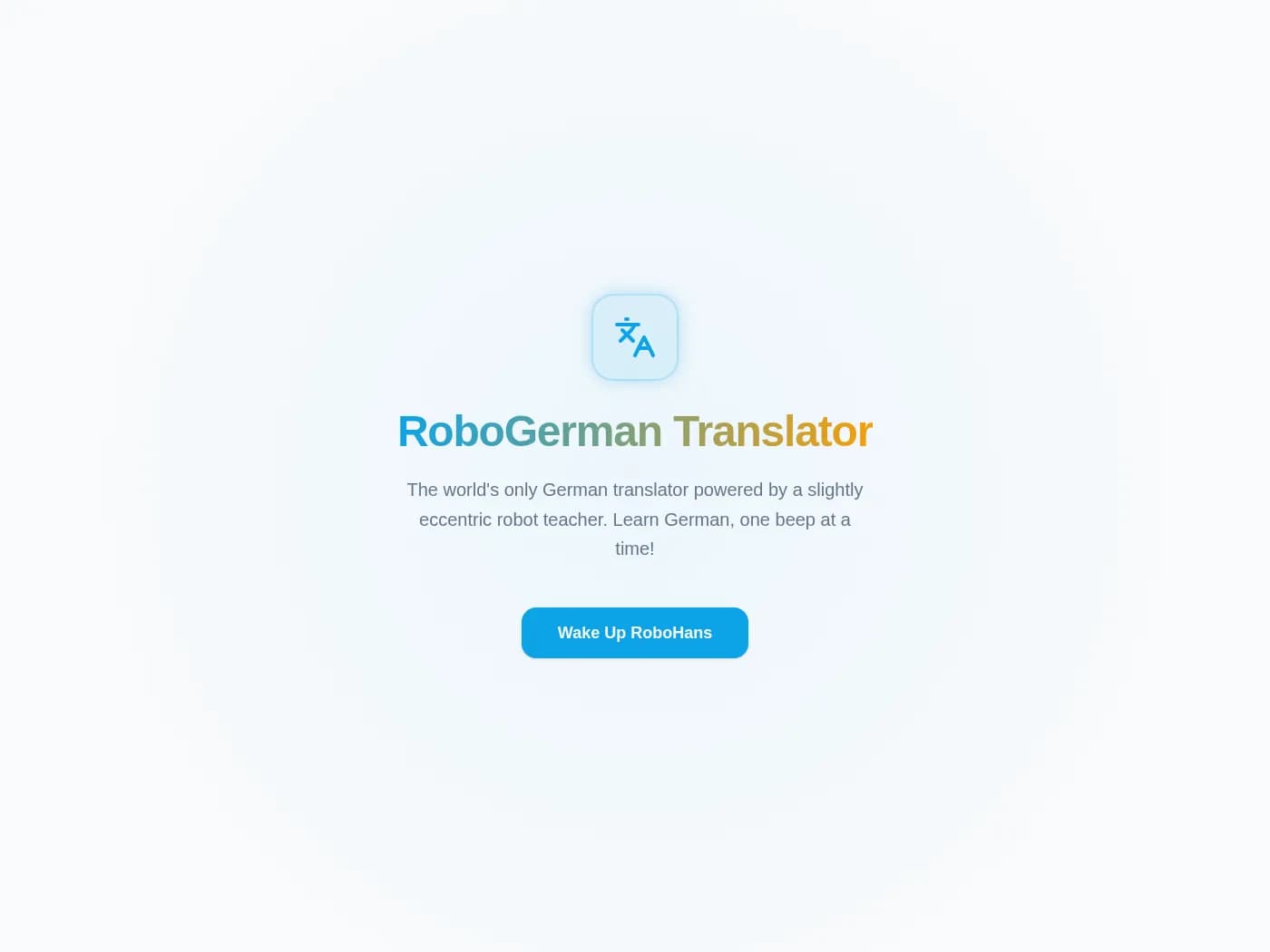 RoboGerman Translator