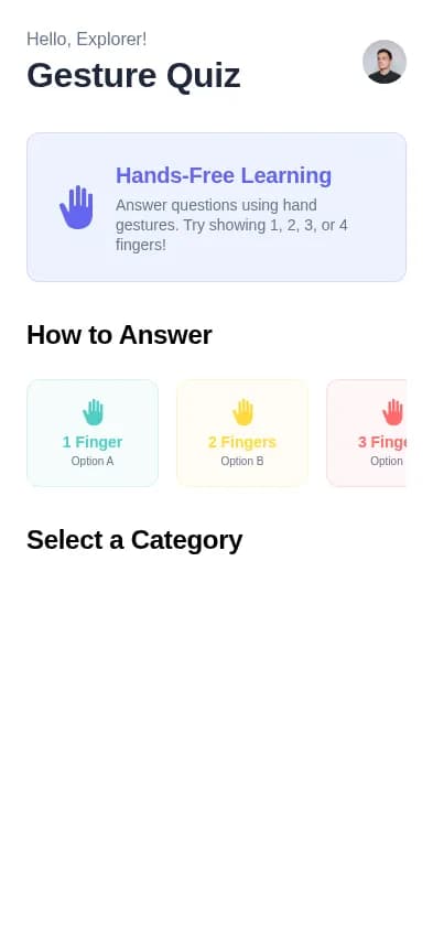 Gesture Quiz App