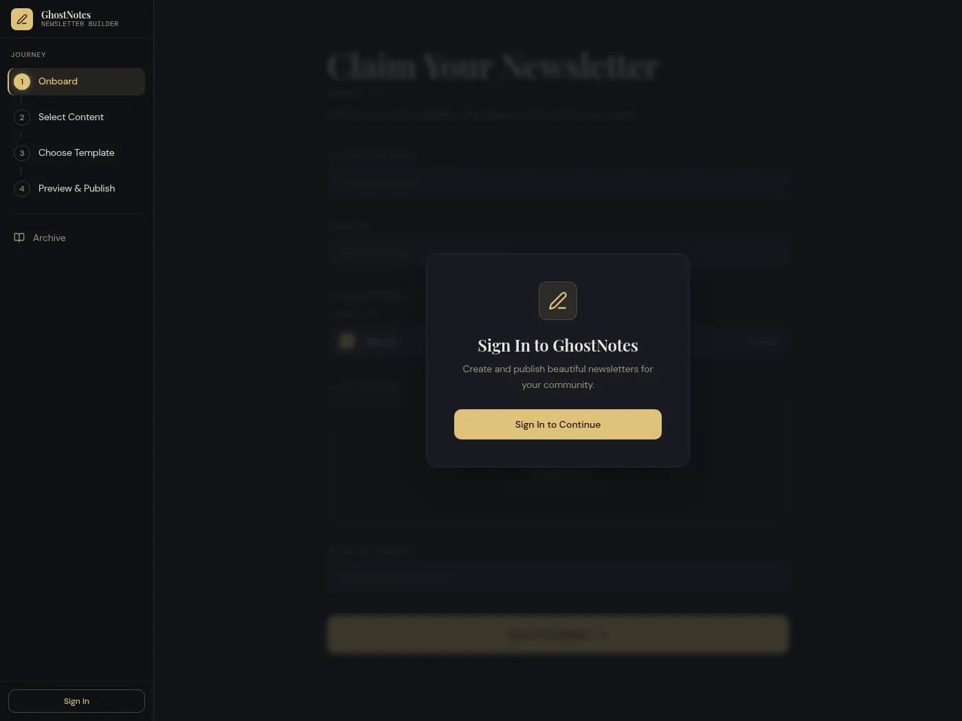 GhostNotes Newsletter Builder