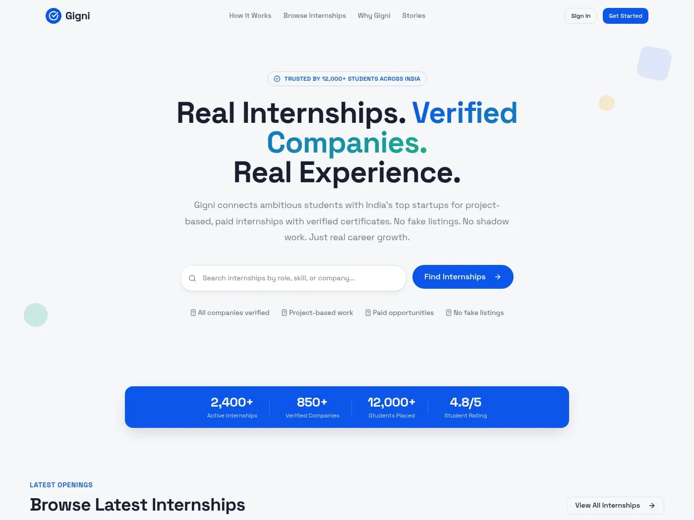 Gigni Internships