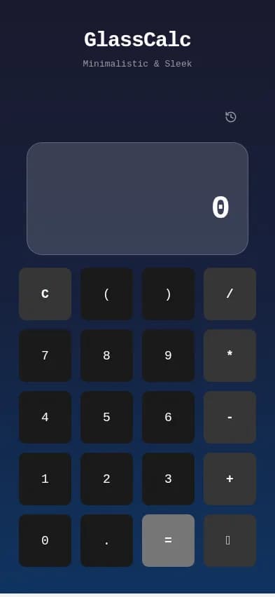 Glass Calc Mobile