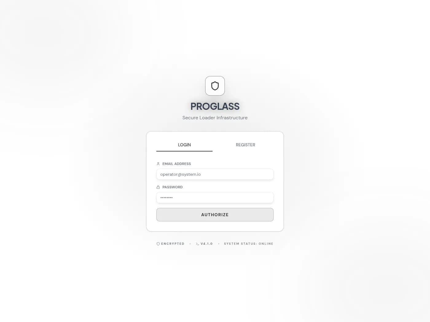 ProGlass Loader UI