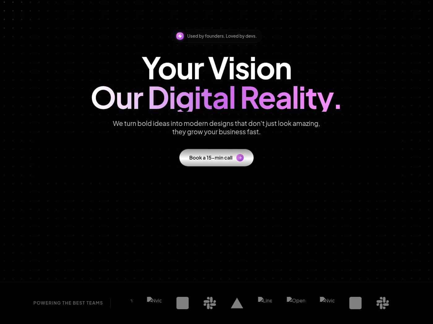 GlassMorph Hero Landing