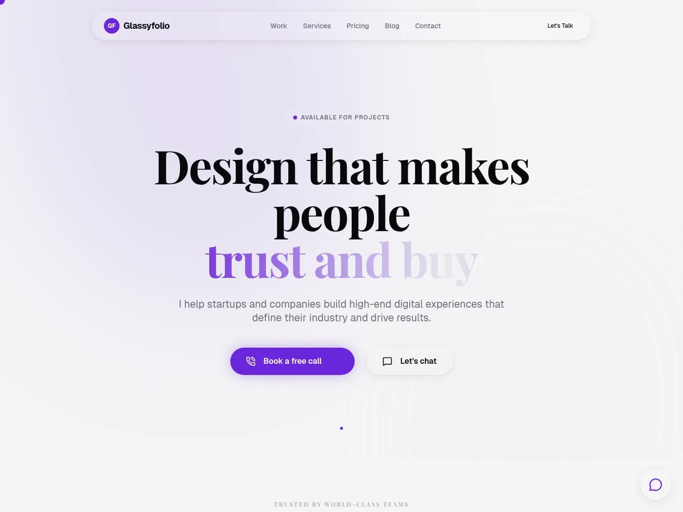 Glassyfolio Designer Site
