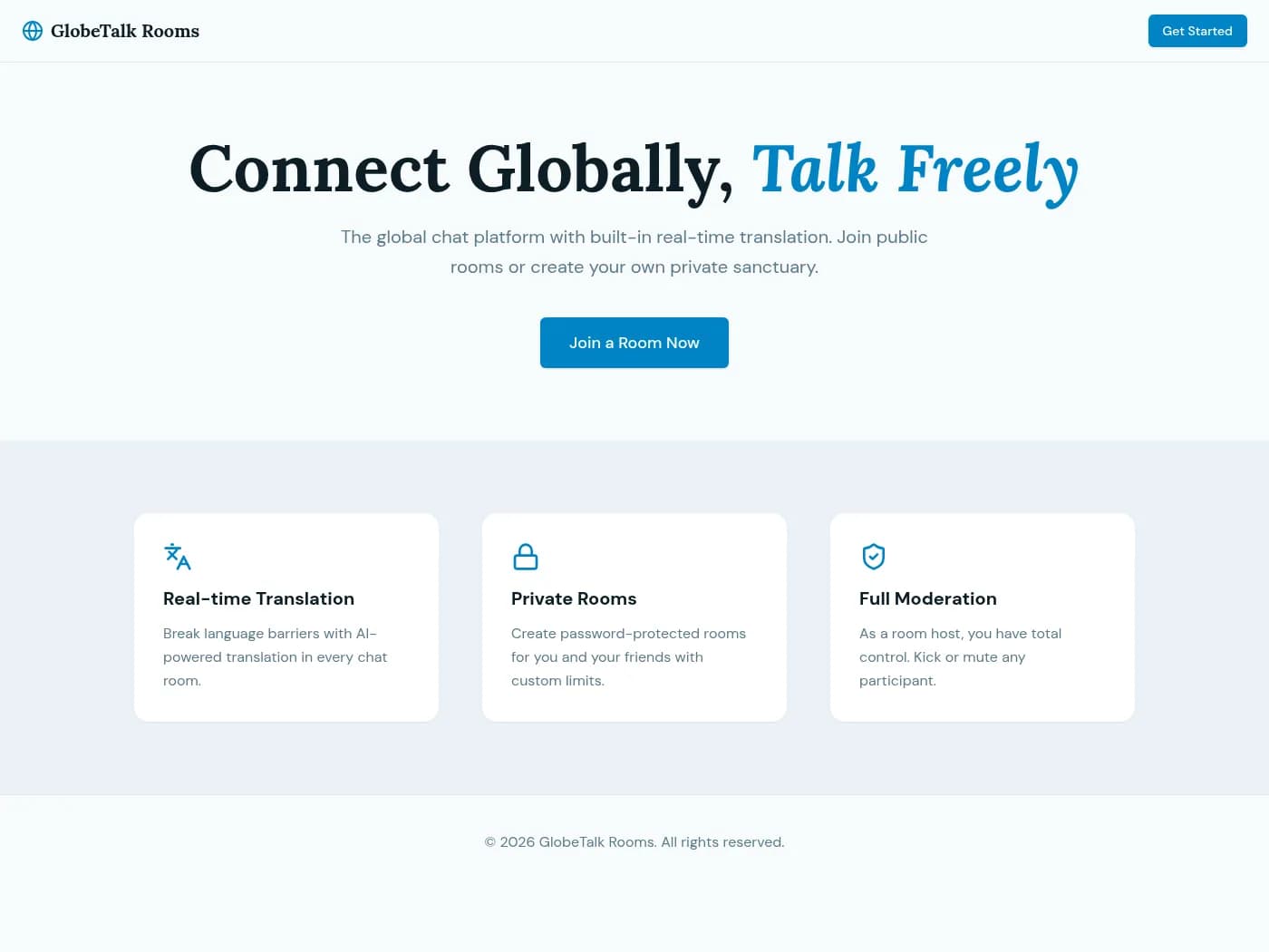 GlobeTalk Rooms