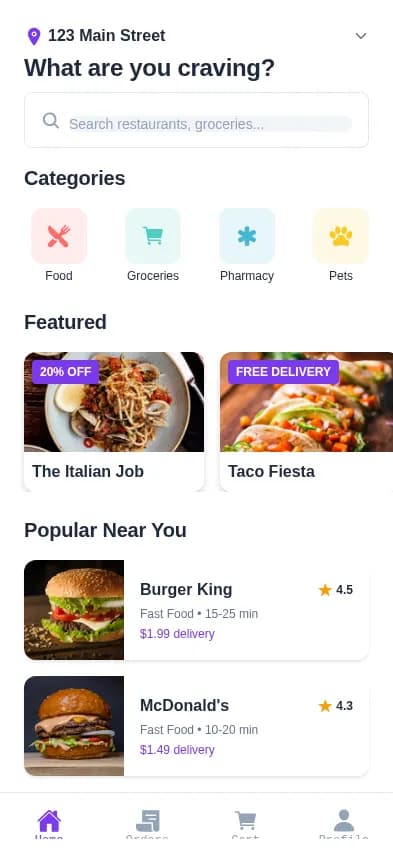 Glovo Delivery Clone