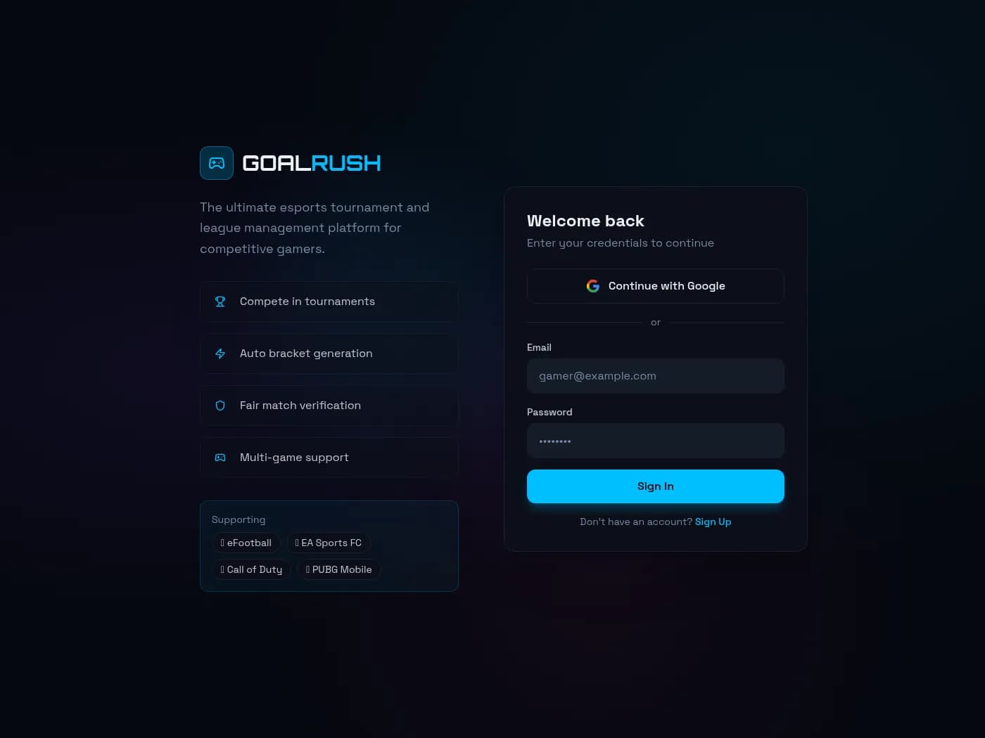 GoalRush Esports Suite