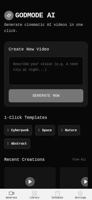 Godmode AI Video App