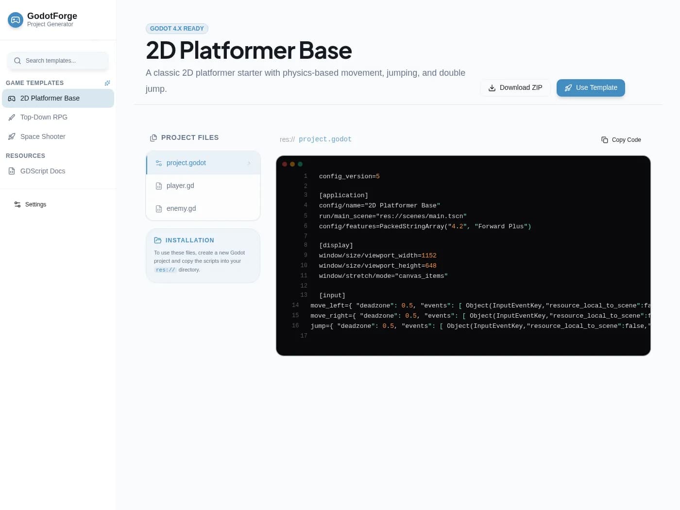 Godot Game Generator