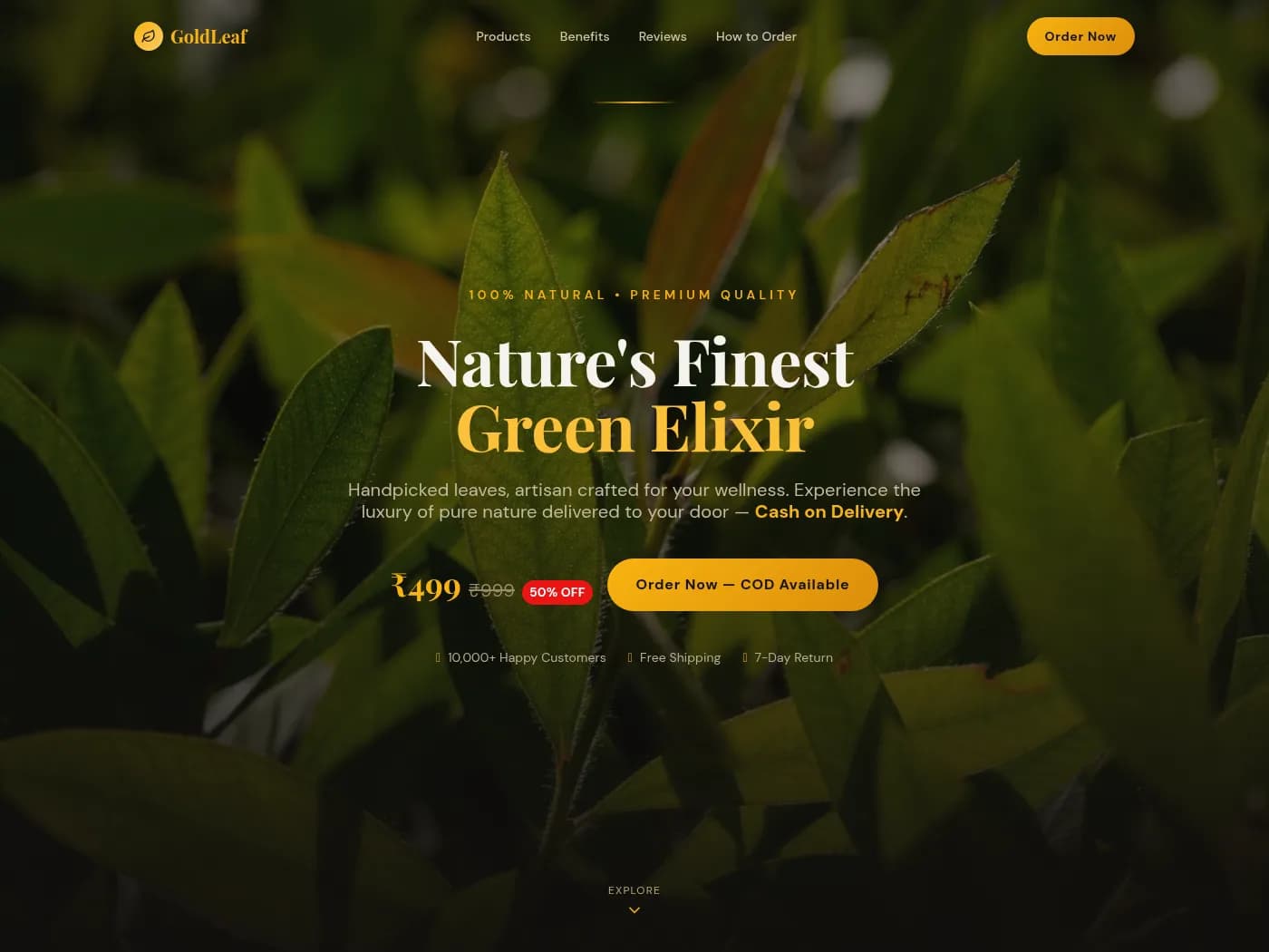 GoldLeaf Landing Page