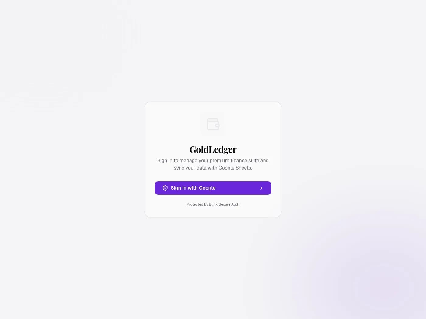 GoldLedger Finance Suite