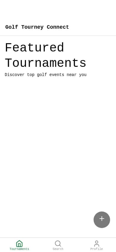 Golf Tourney Connect