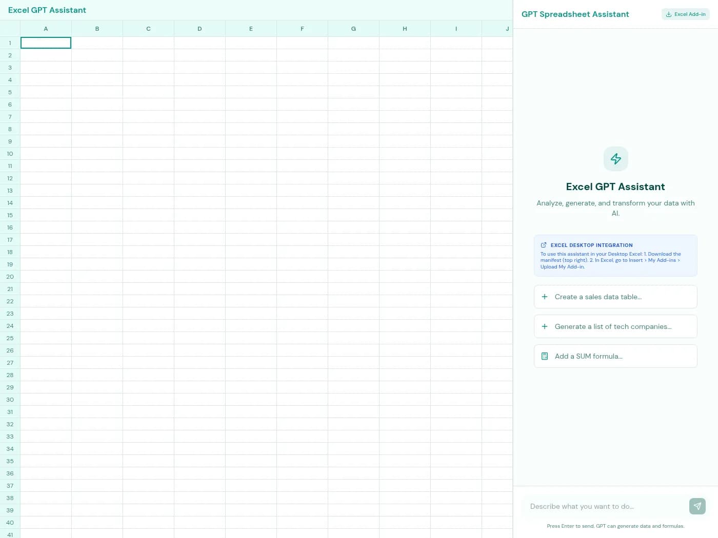 GPT Excel Assistant