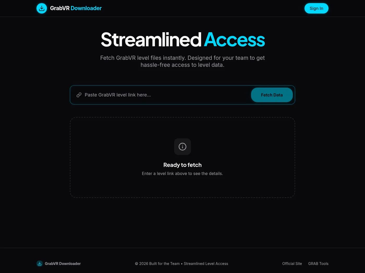 GrabVR Level Downloader