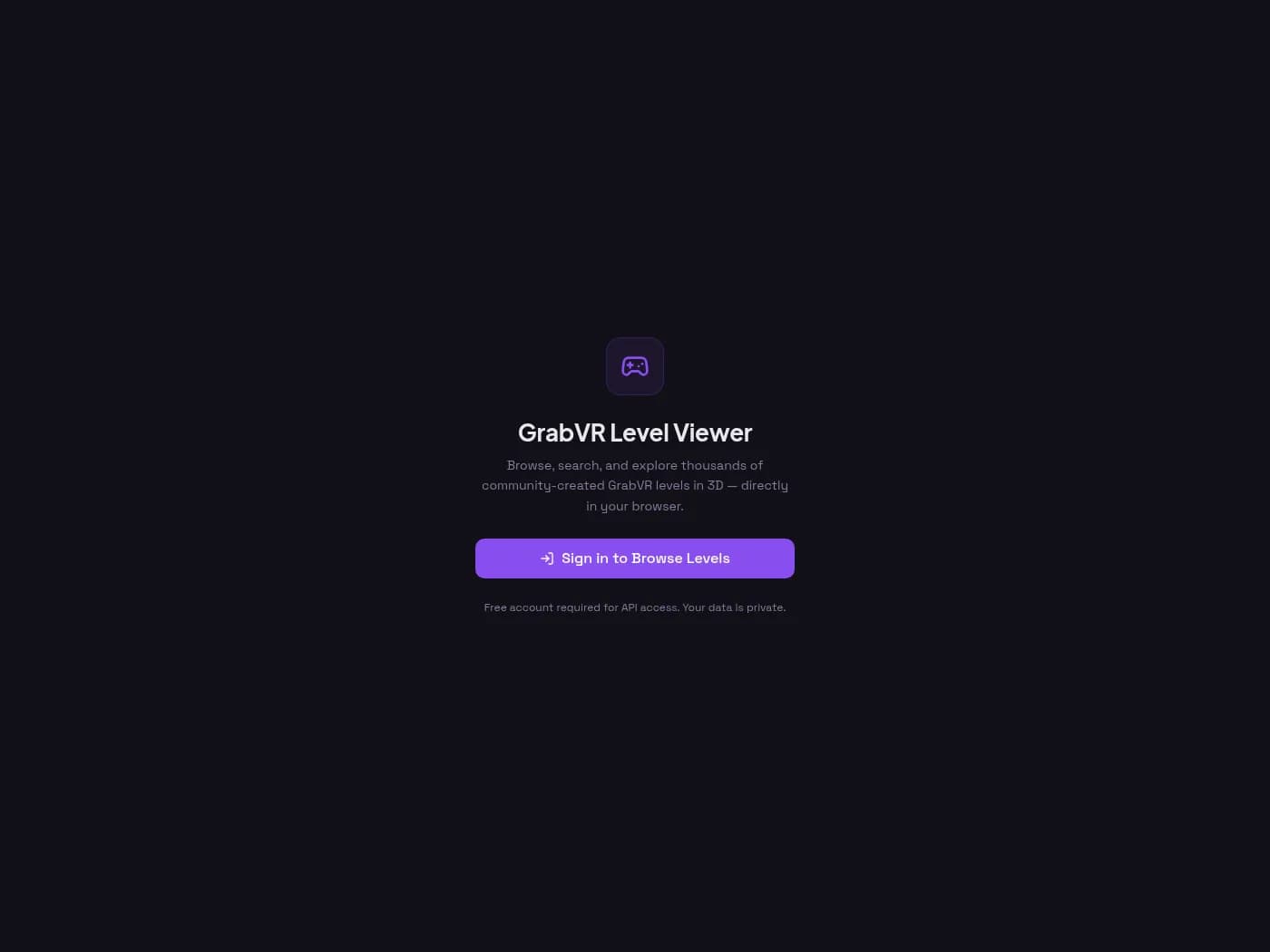 GrabVR Level Viewer
