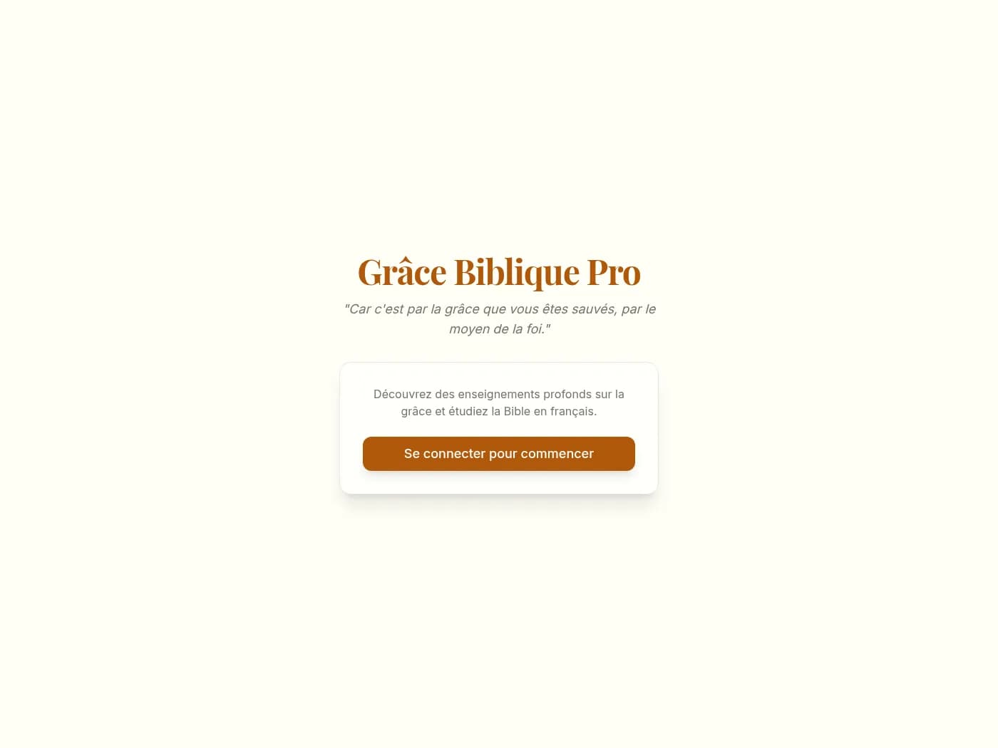Grâce Biblique Pro