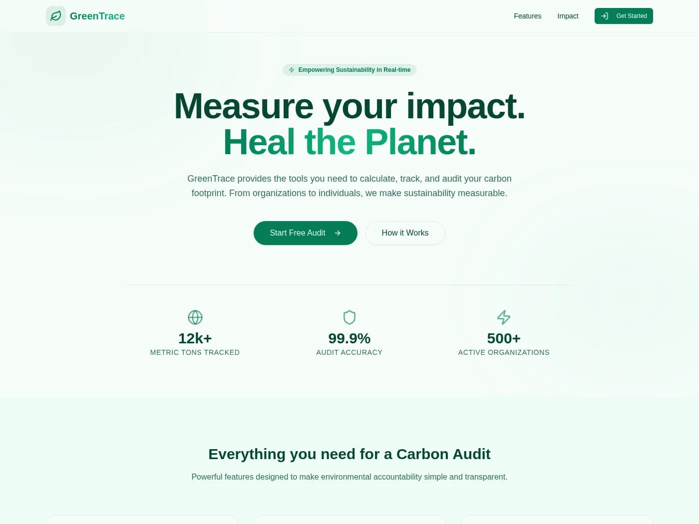 GreenTrace Carbon Audit