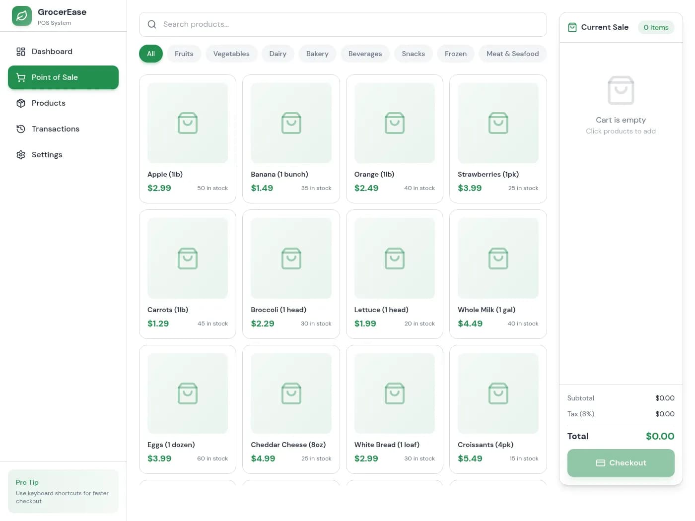 GrocerEase POS App