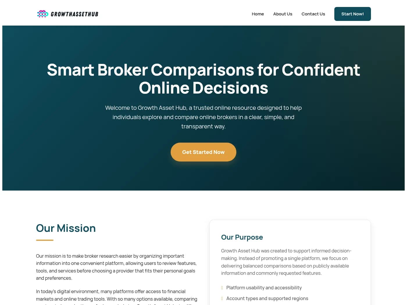 Growth Asset Hub Home