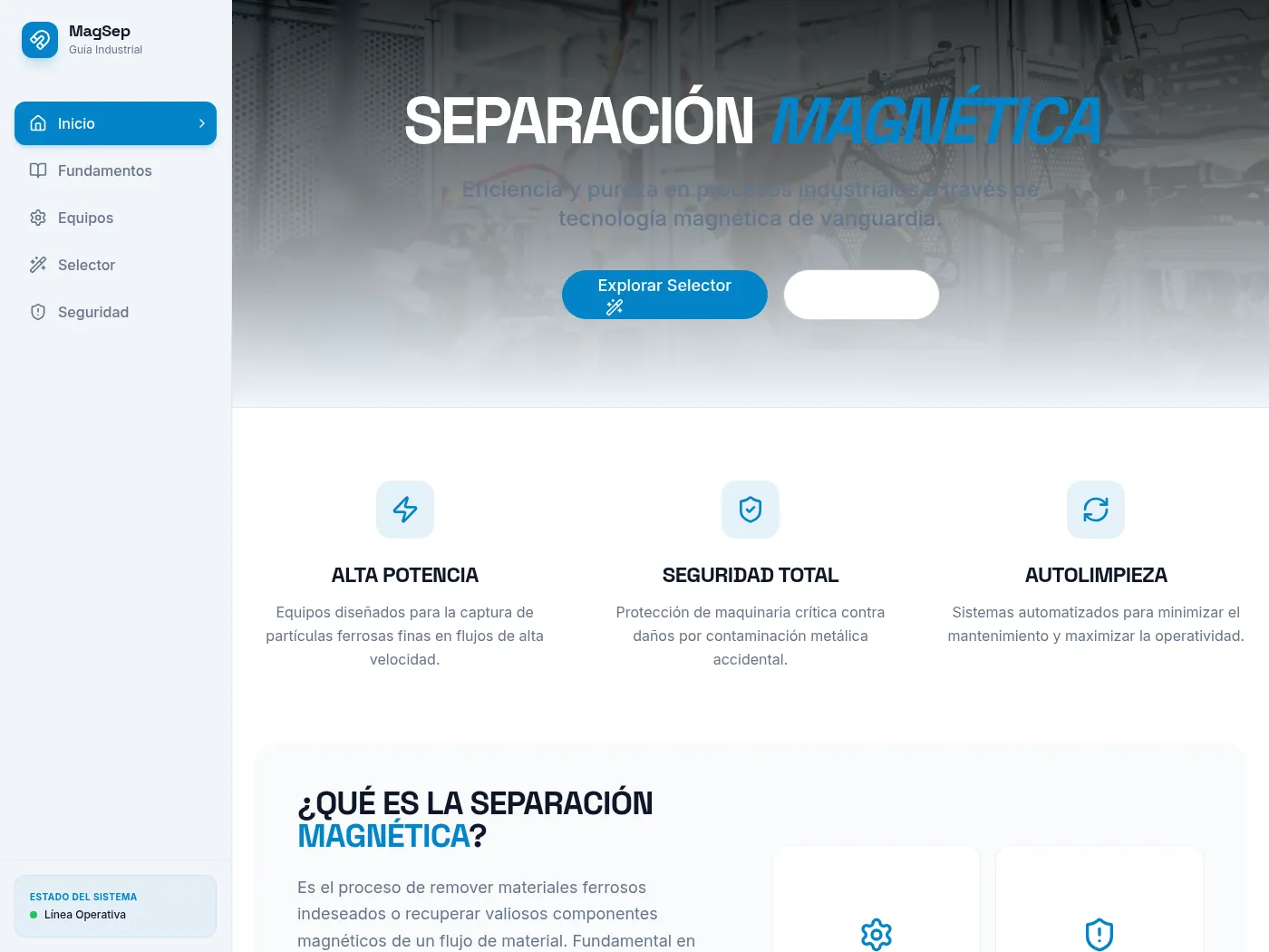 Guía de Separación Magnética