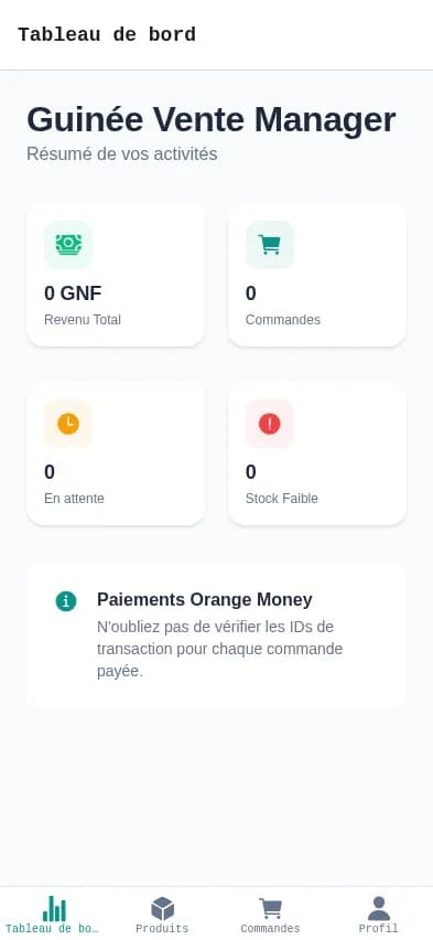 Guinée Vente Manager