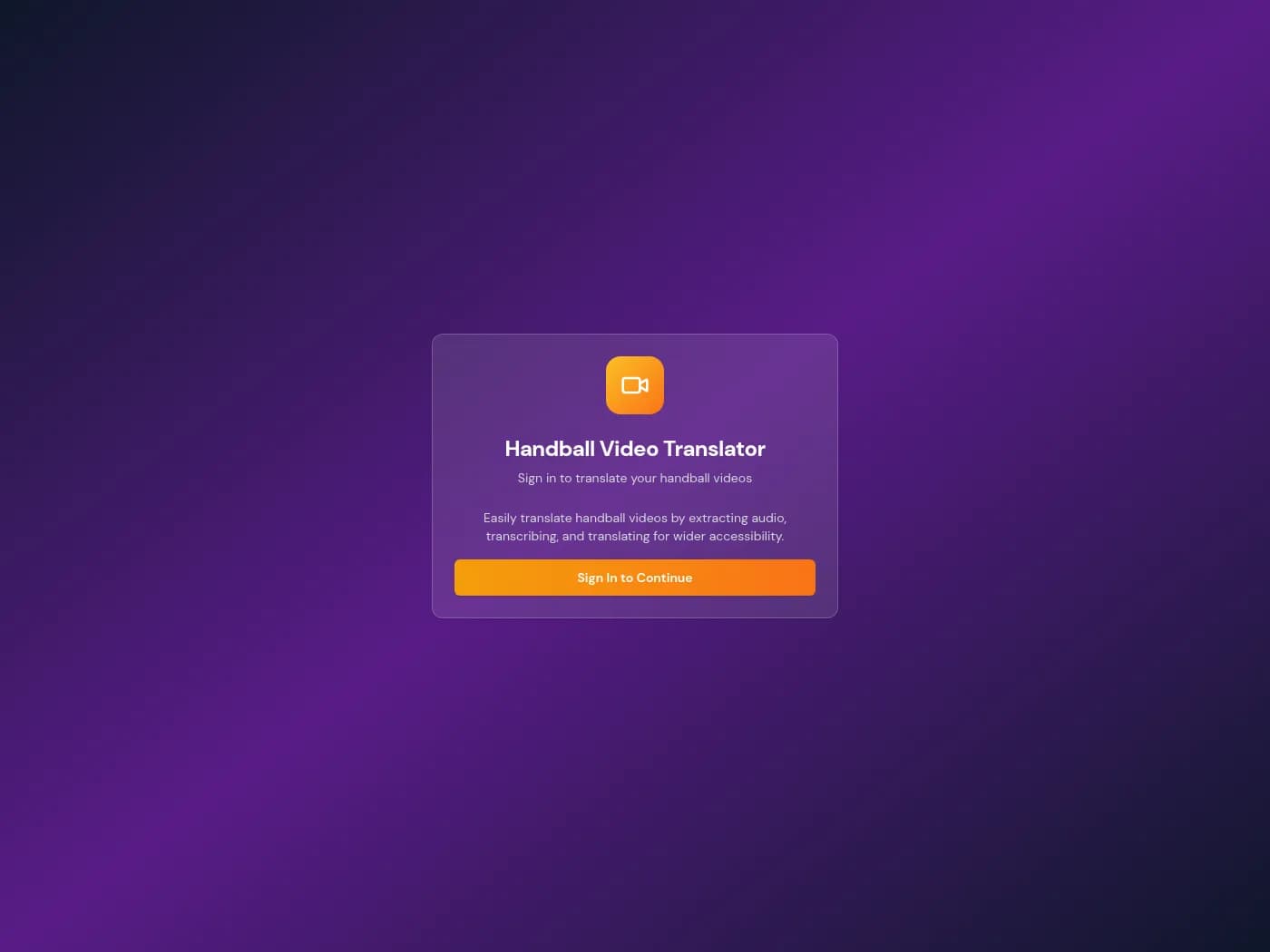 Handball Video Translator
