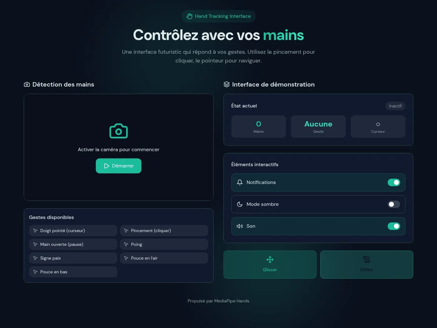 HandTrack Interface App