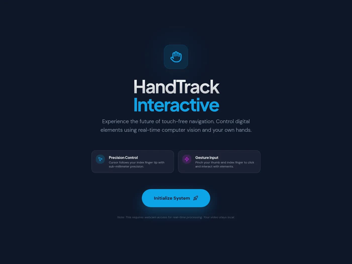 HandTrack Interactive Web