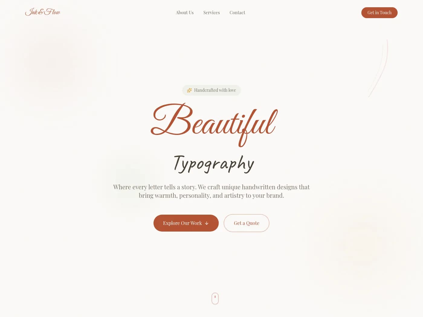 Handwritten Typography Site