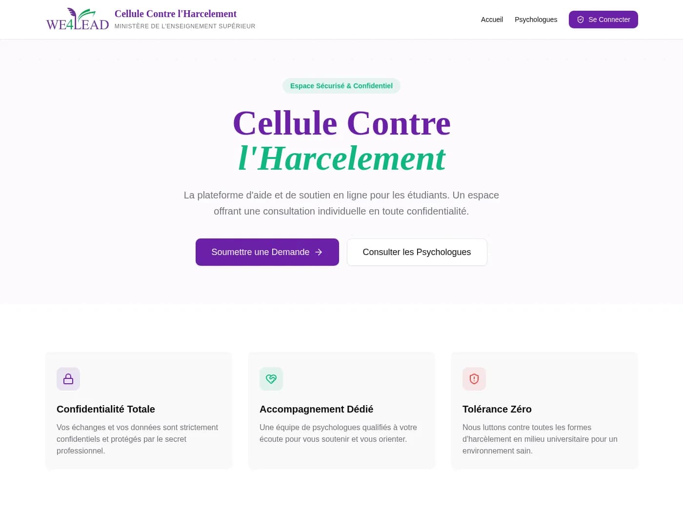 Cellule Contre l’Harcelement