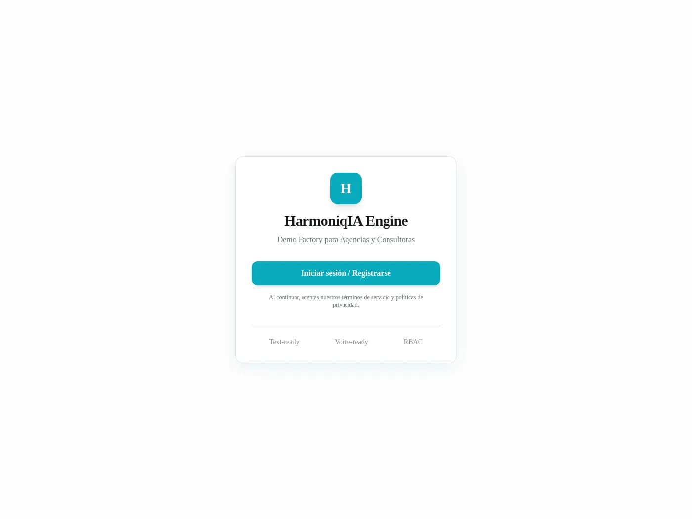 HarmoniqIA Demo Engine