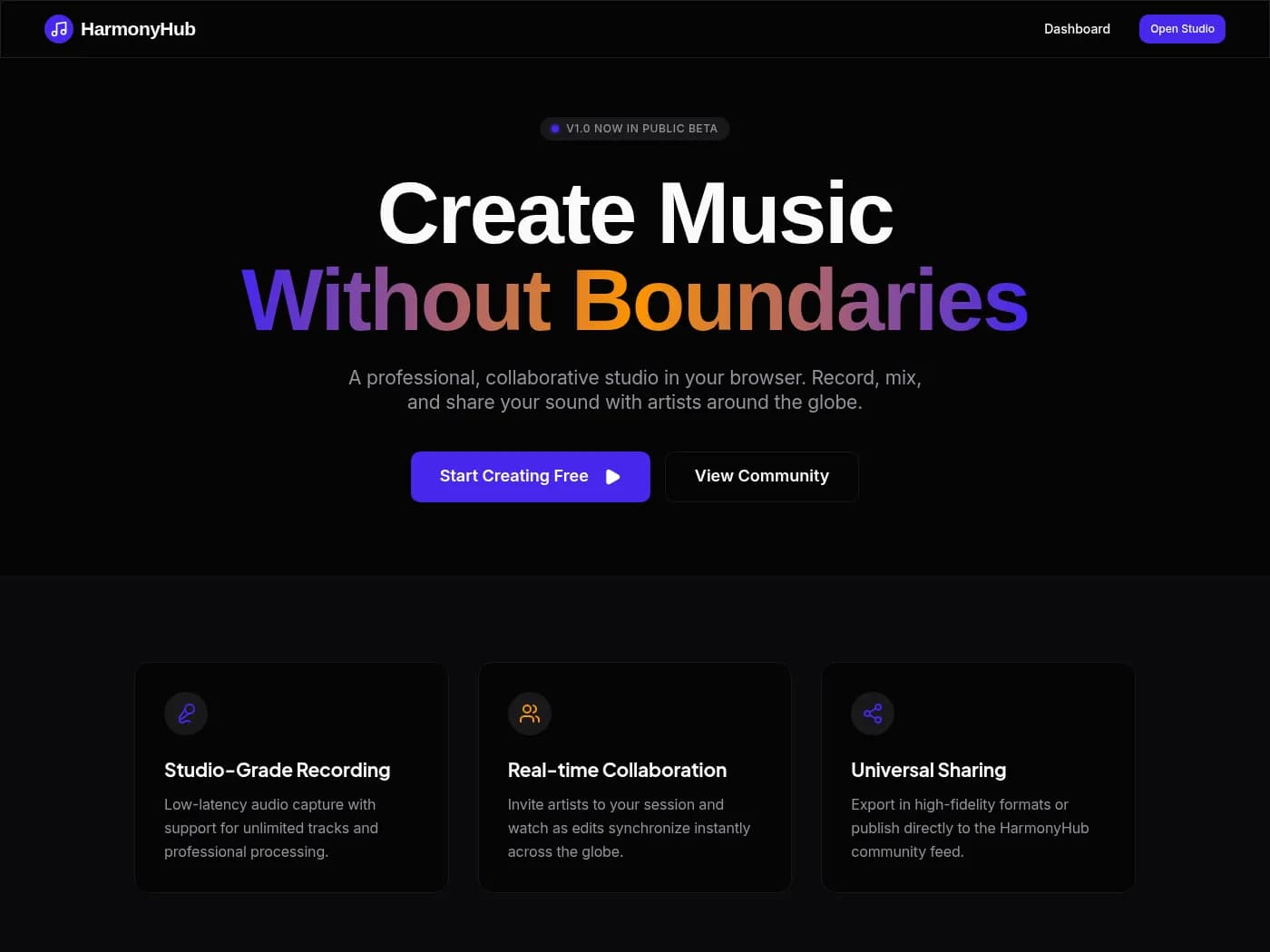 HarmonyHub Studio