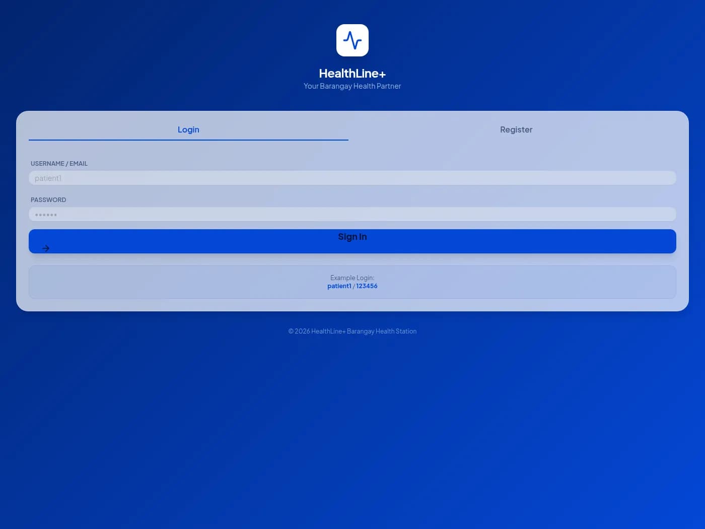 HealthLine+ Mobile Web App