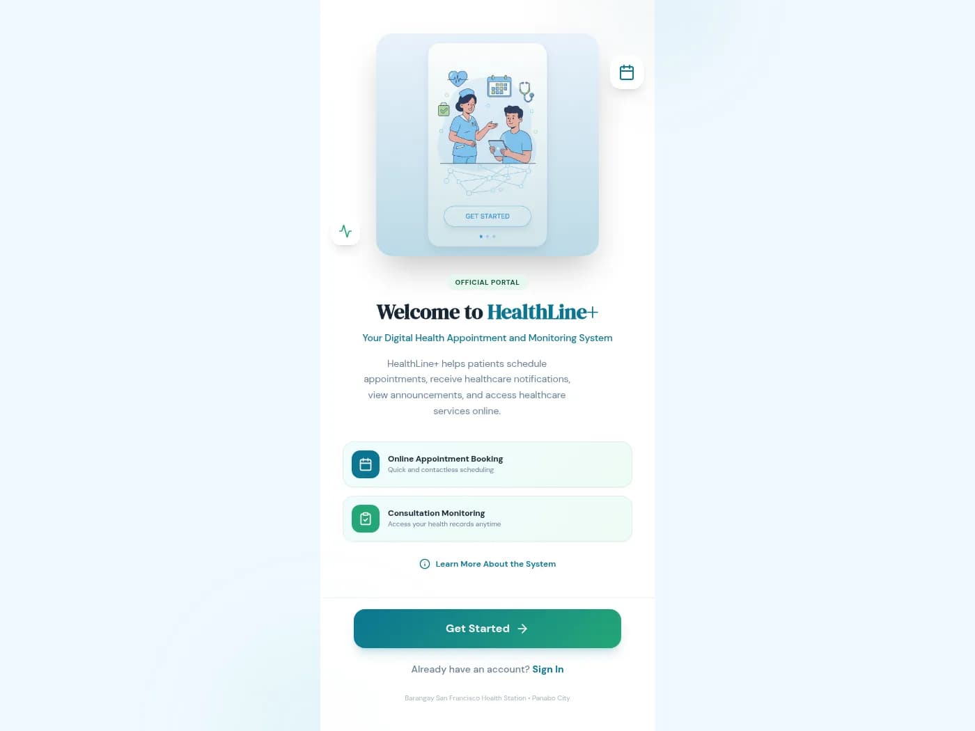 HealthLine+ Patient Web