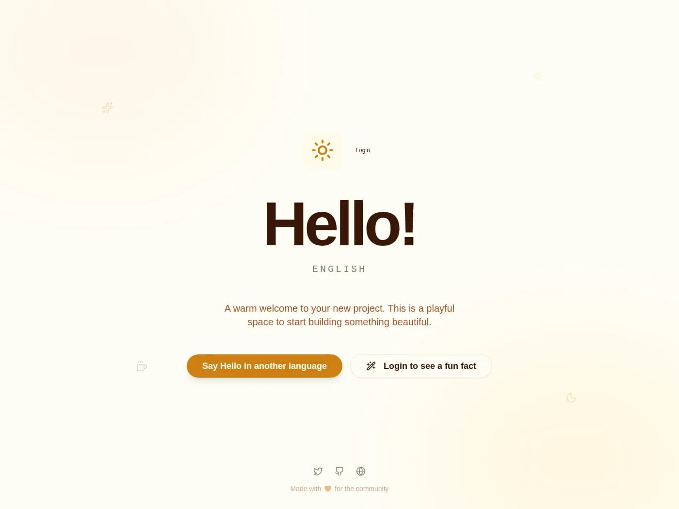Hello World Starter