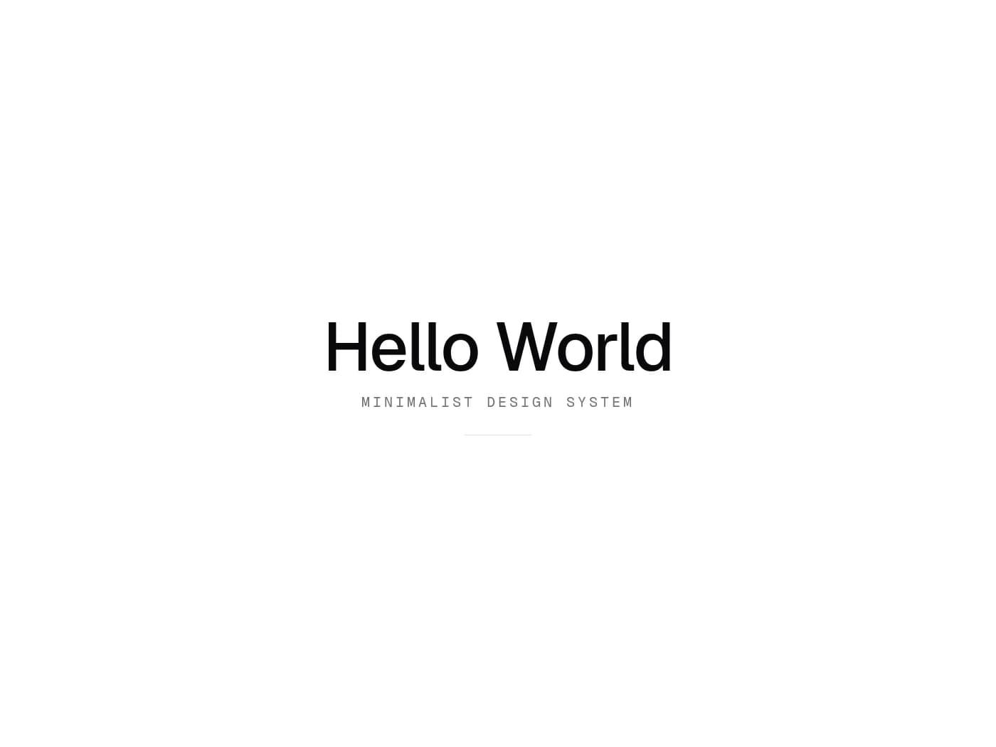 Hello World Page