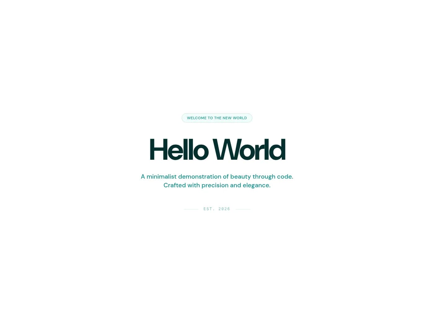 Hello World Site