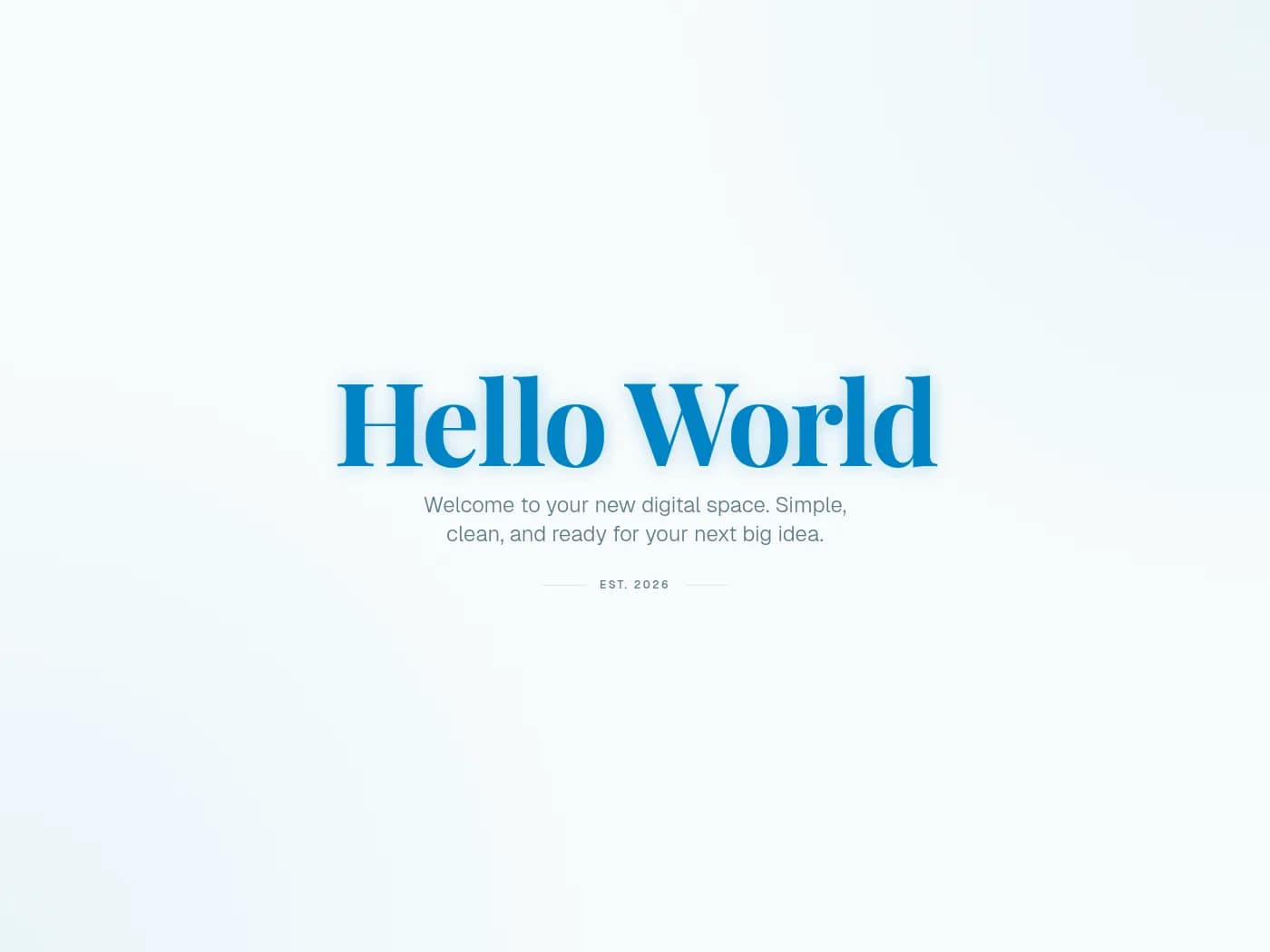 Hello World Webpage